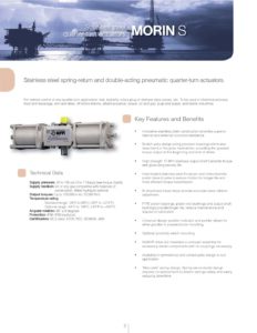 Morin Pneumatic actuators S , B, C, HP (see catalog) - Industry leader ...