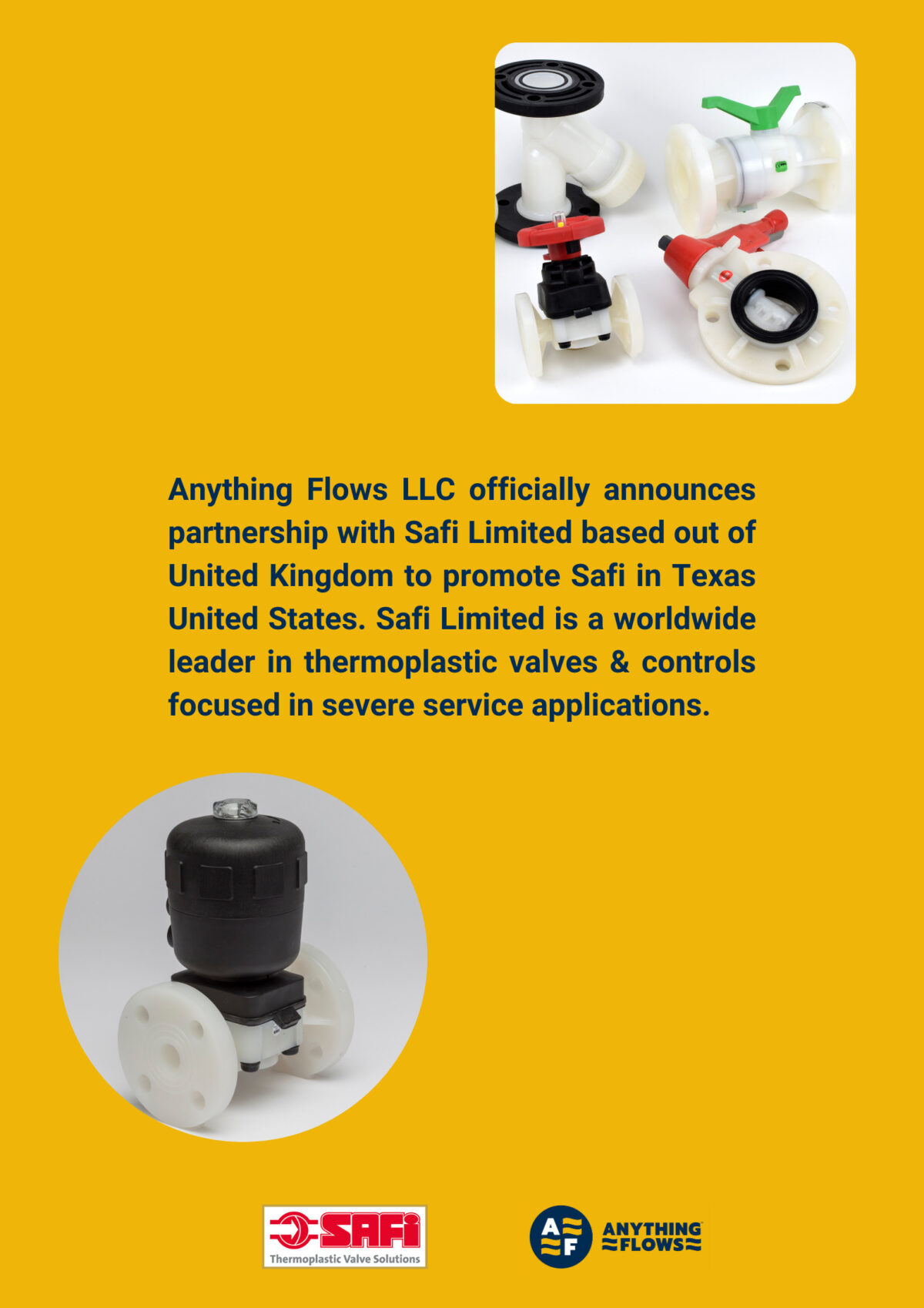 Announcement : Anything Flows now distributes Safi Thermoplastic valves ...